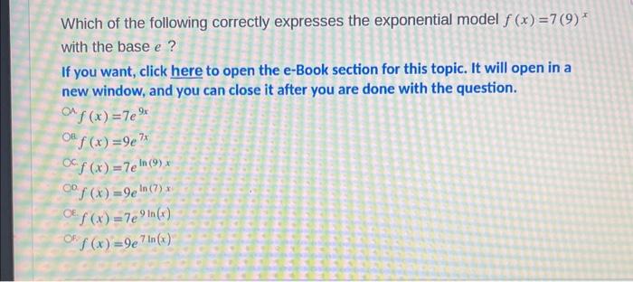 Solved Which of the following correctly expresses the | Chegg.com