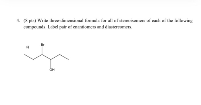 Solved 4. (8 pts) Write three-dimensional formula for all of | Chegg.com