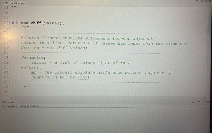 Solved Returns largest absolute difference between adjacent | Chegg.com