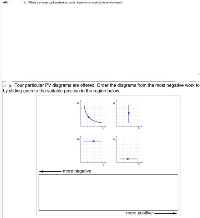 Solved (6\%) 1: When a pressurized system expands, it | Chegg.com