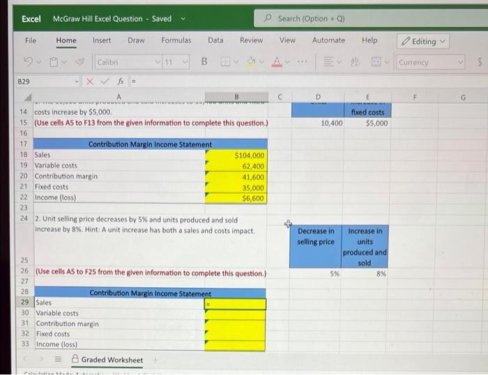 Solved A manufacturer's contribution margin income statement | Chegg.com