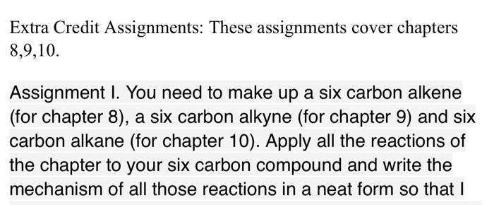 Solved Extra Credit Assignments: These assignments cover | Chegg.com