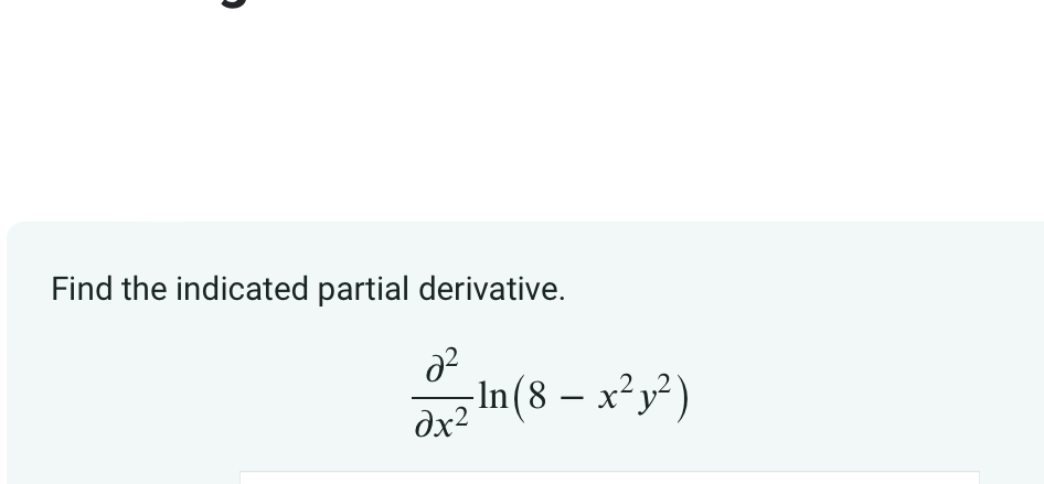 Solved Find the indicated partial | Chegg.com