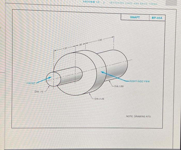 Solved draw the front and side view of the picture based on | Chegg.com