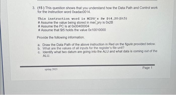 Solved 3. (15) This question shows that you understand how | Chegg.com