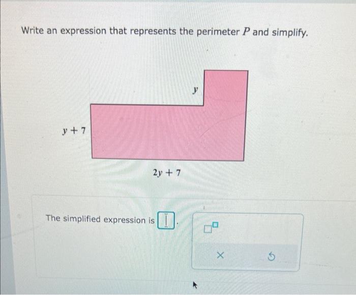 Solved Write an expression that represents the perimeter P | Chegg.com