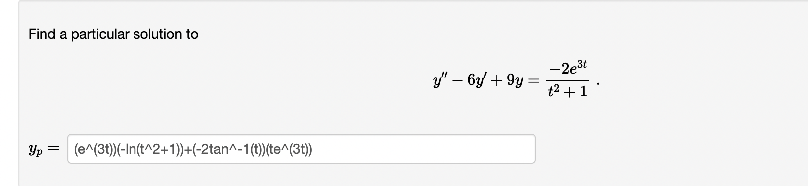 In this problem you will use variation of parameters | Chegg.com