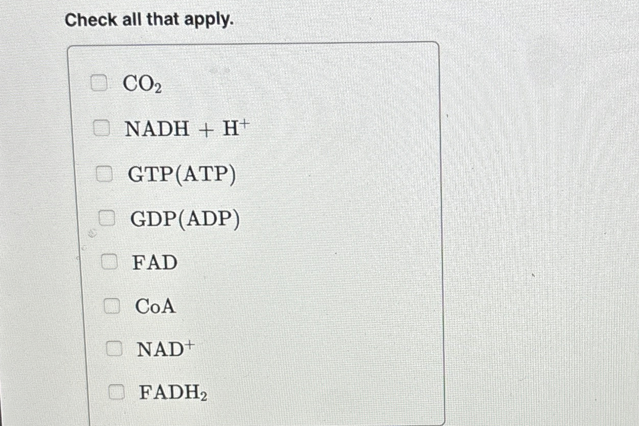 Solved Check all that | Chegg.com