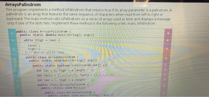Solved Arrange These Chunks Of Code Java In The Correct 9576