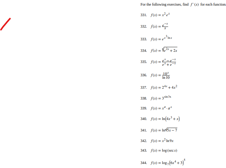 Solved For the following exercises, find f'(x) ﻿for each | Chegg.com
