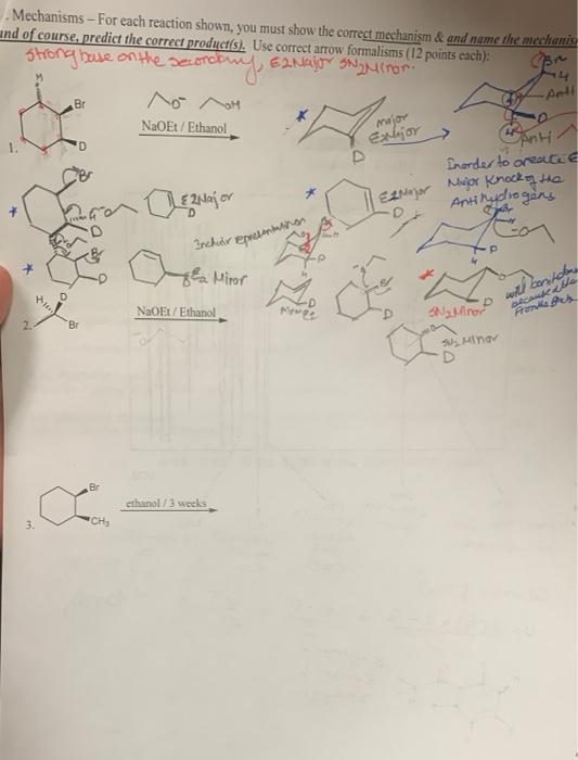 Solved Mechanisms - For each reaction shown, you must show | Chegg.com