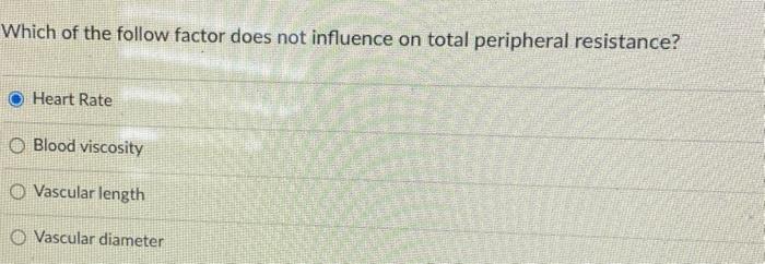 Solved Which of the follow factor does not influence on | Chegg.com