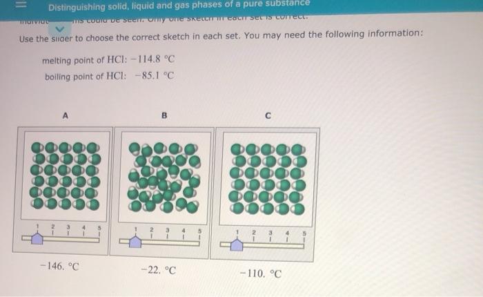 Solved Distinguishing solid, liquid and gas phases of a pure | Chegg.com