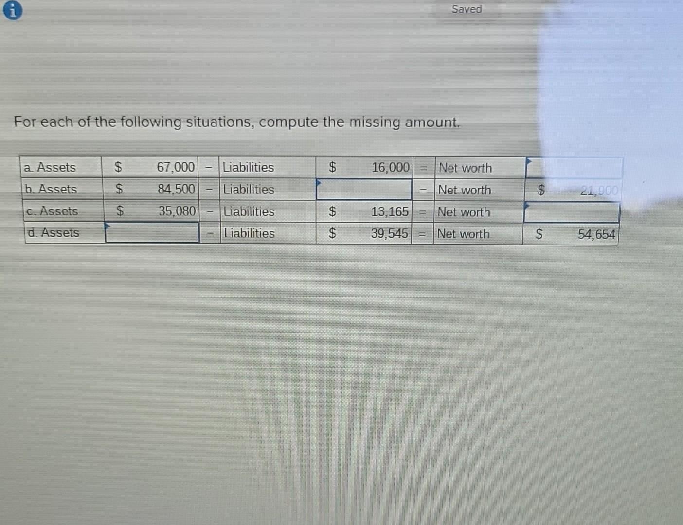 Solved For each of the following situations, compute the | Chegg.com