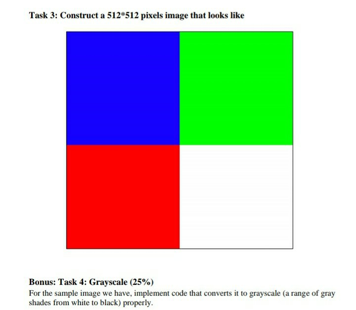 For this program, you will implement a BMP image | Chegg.com