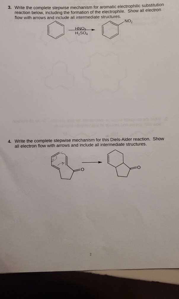 Solved 3. Write the complete stepwise mechanism for aromatic | Chegg.com
