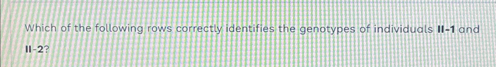 Solved Which of the following rows correctly identifies the | Chegg.com