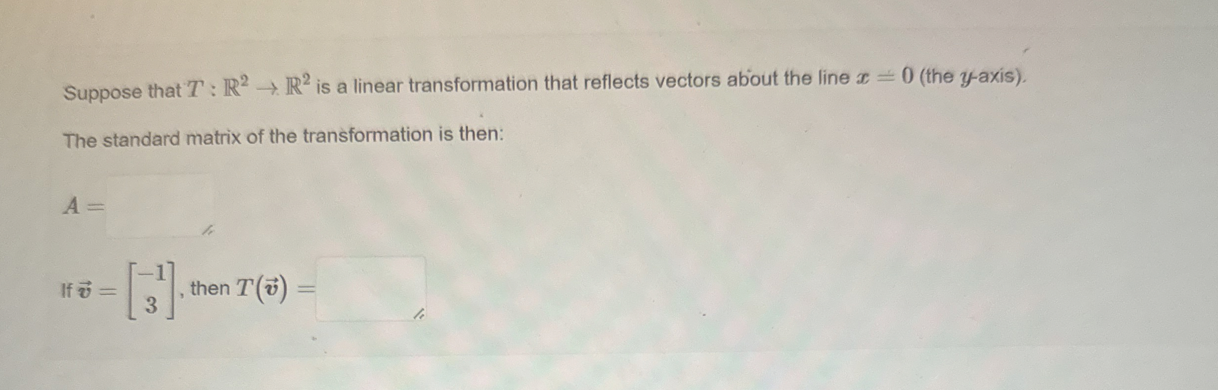 Solved Suppose that T:R2→R2 ﻿is a linear transformation that | Chegg.com