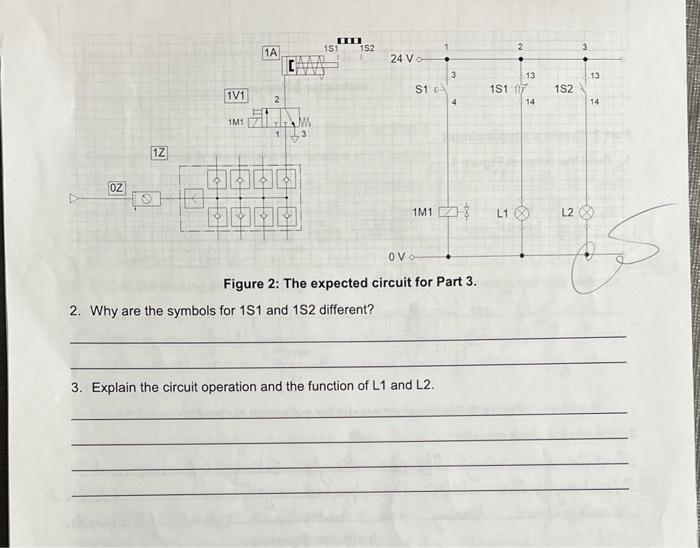 Solved Figure 2: The expected circuit for Part 3. 2. Why are | Chegg.com