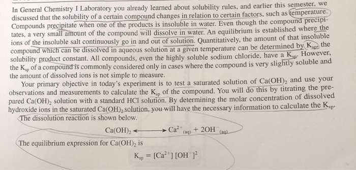 Solved 6. The theoretical value for Ksp of Ca(OH)2 at 25°C | Chegg.com