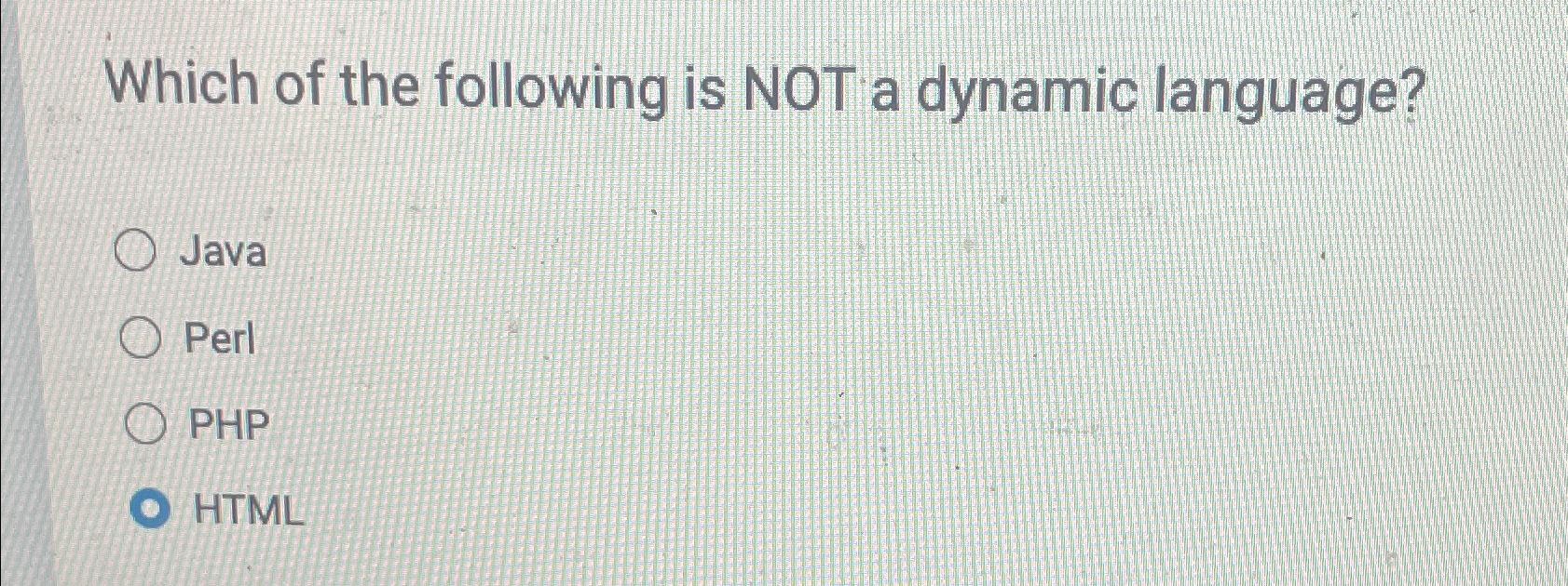 Solved Which of the following is NOT a dynamic | Chegg.com