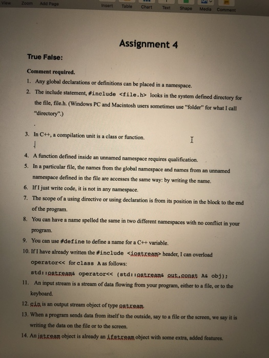 Solved vlow Zoom Add Page Insert Table Chart Text Shape | Chegg.com