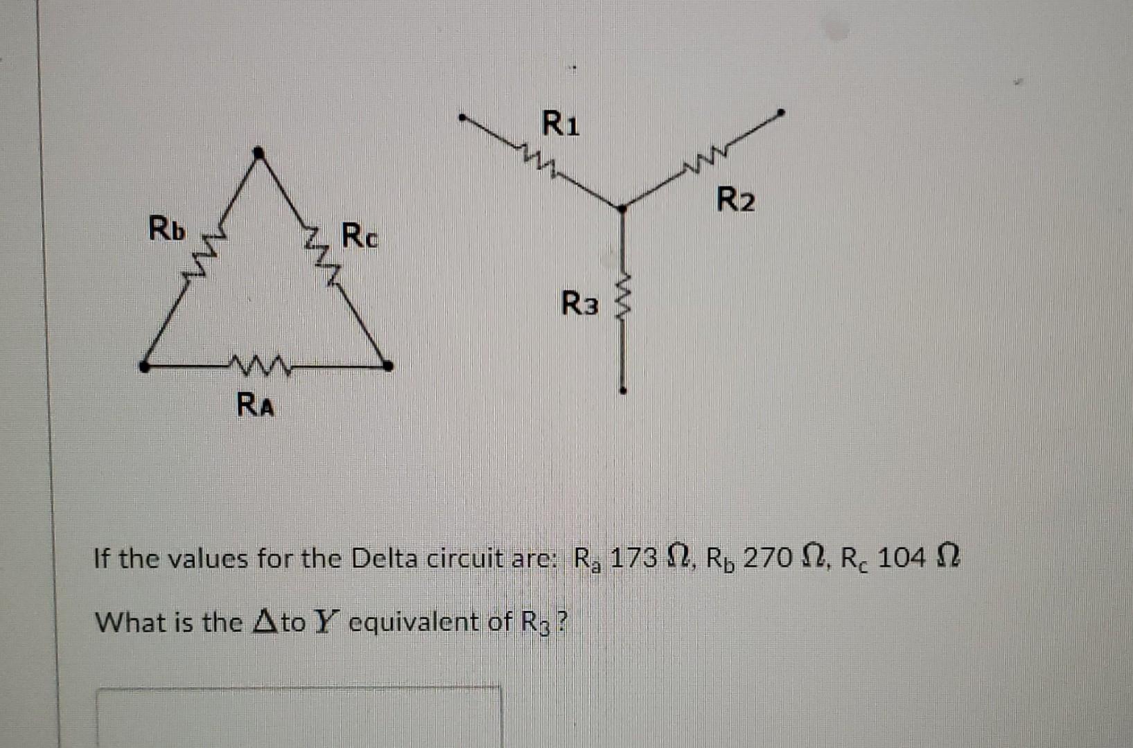 Solved If the values for the Delta circuit are: | Chegg.com