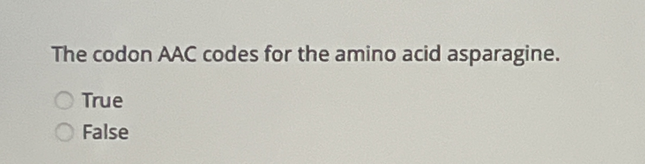 Solved The codon AAC codes for the amino acid | Chegg.com