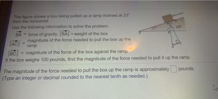 The figure shows a box being pulled up a ramp | Chegg.com