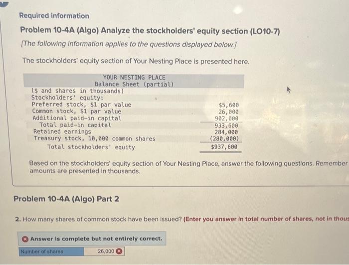 Solved Required information Problem 10-4A (Algo) Analyze the | Chegg.com