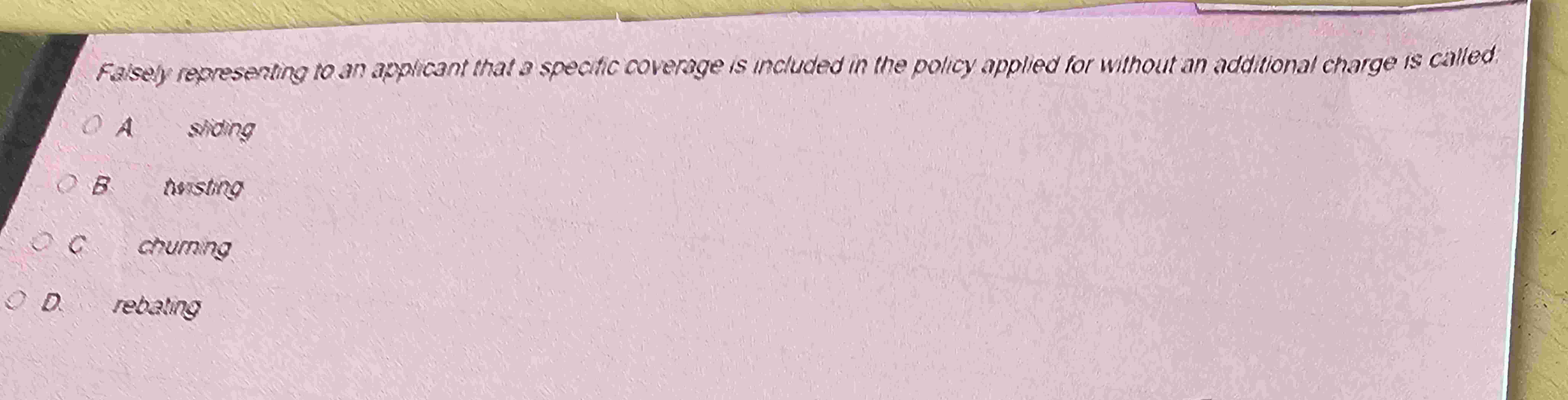 Solved falsely representing to an applicant that a specific | Chegg.com