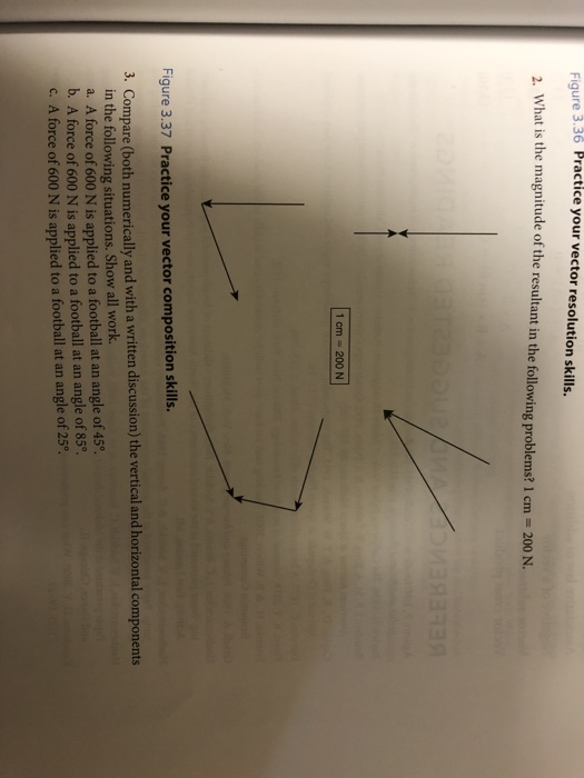 Solved Figure 3.36 Practice your vector resolution skills. | Chegg.com
