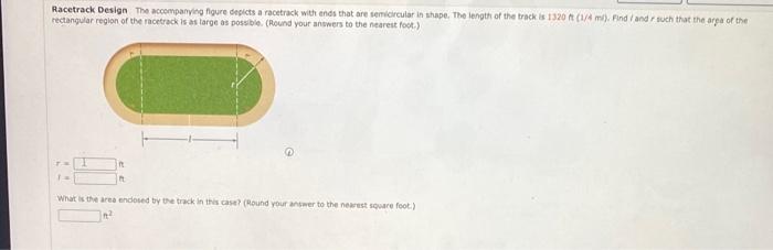 Solved Racetrack Design. The accempanvicg figure depicts a | Chegg.com