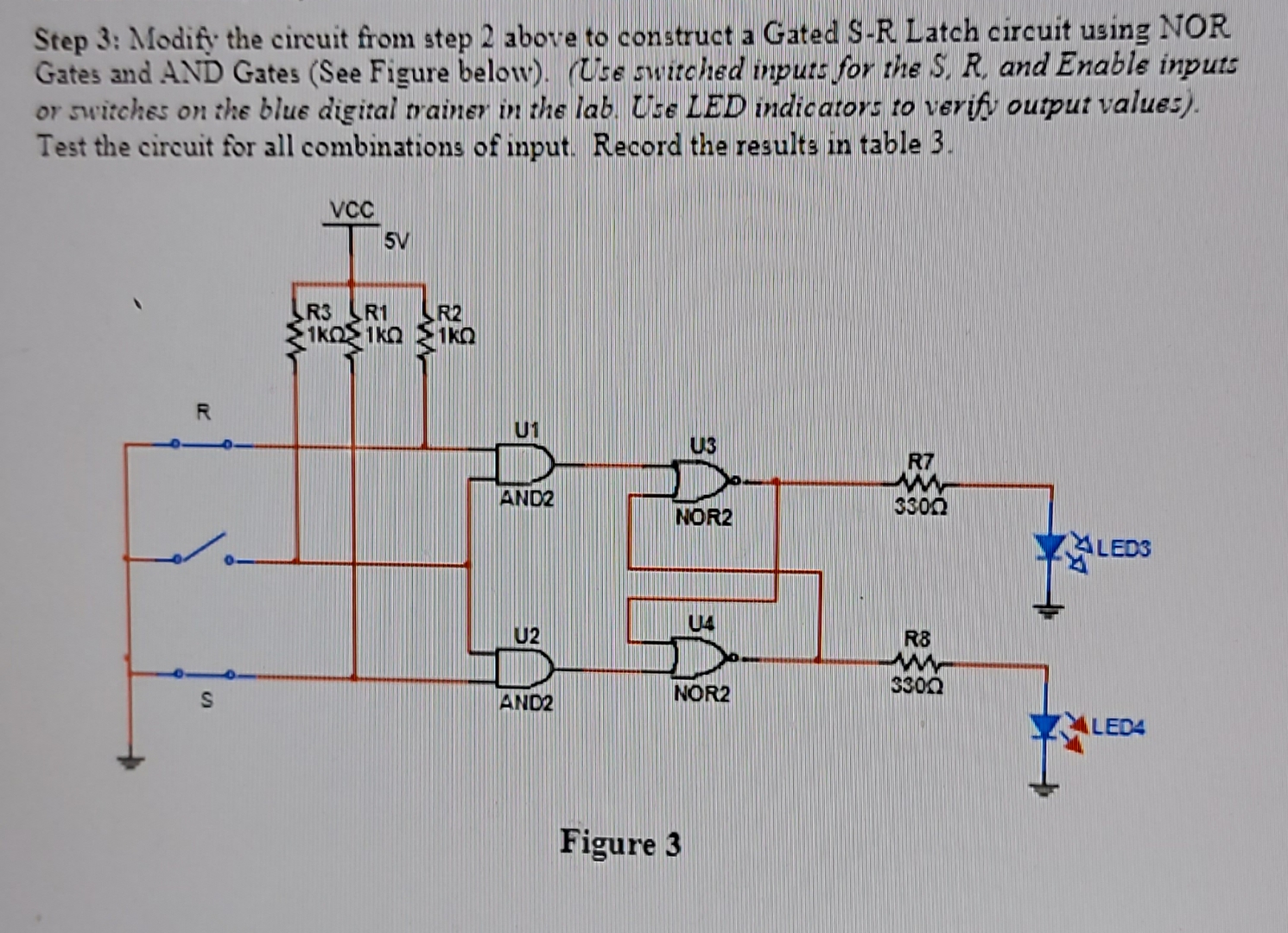 Solved Step 3: Modify the circuit from step 2 ﻿above to | Chegg.com