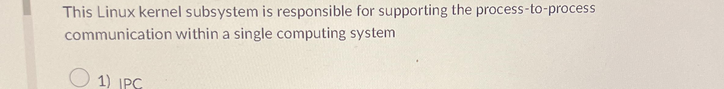 Solved This Linux kernel subsystem is responsible for | Chegg.com