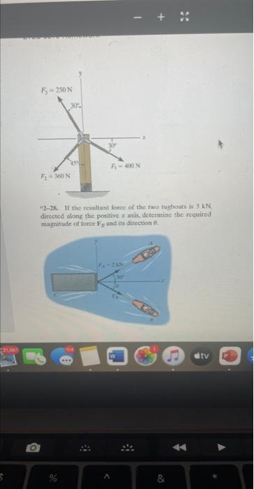 Solved Homework 9 Statics Ch 2.1-2.4 2-5. Resolve the force | Chegg.com