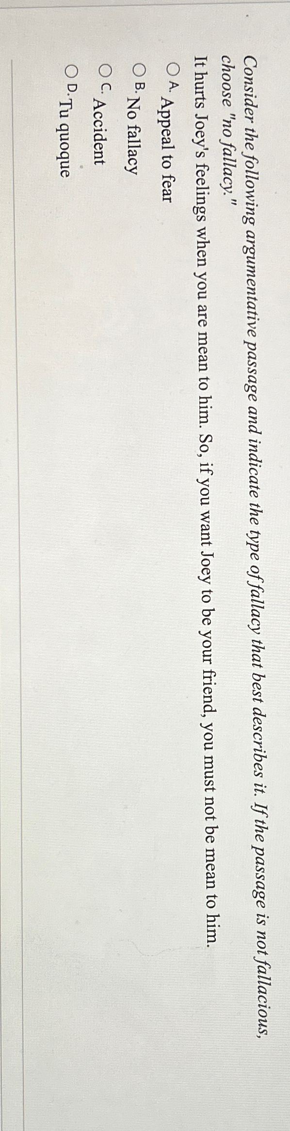 Solved Consider the following argumentative passage and | Chegg.com