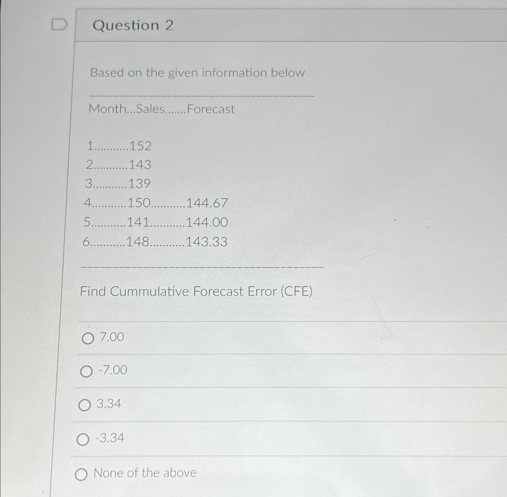 Solved Question 2Based on the given information | Chegg.com