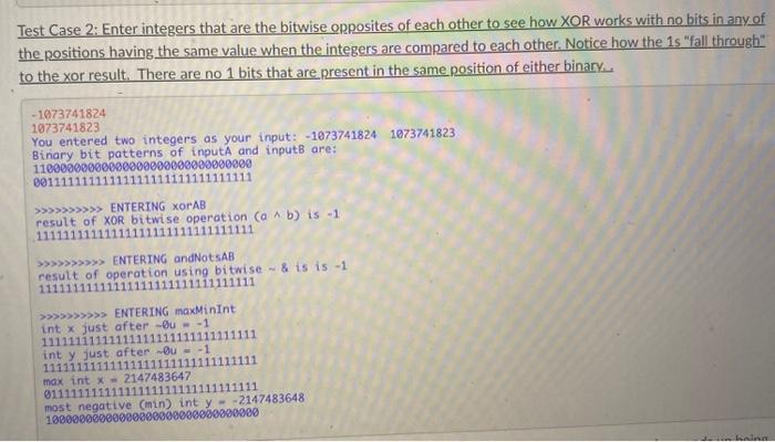 Solved Test Case 1: Enter two integers, 0 and 0 , as a | Chegg.com