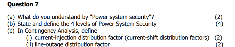 Solved Question 7(a) ﻿What do you understand by "Power | Chegg.com