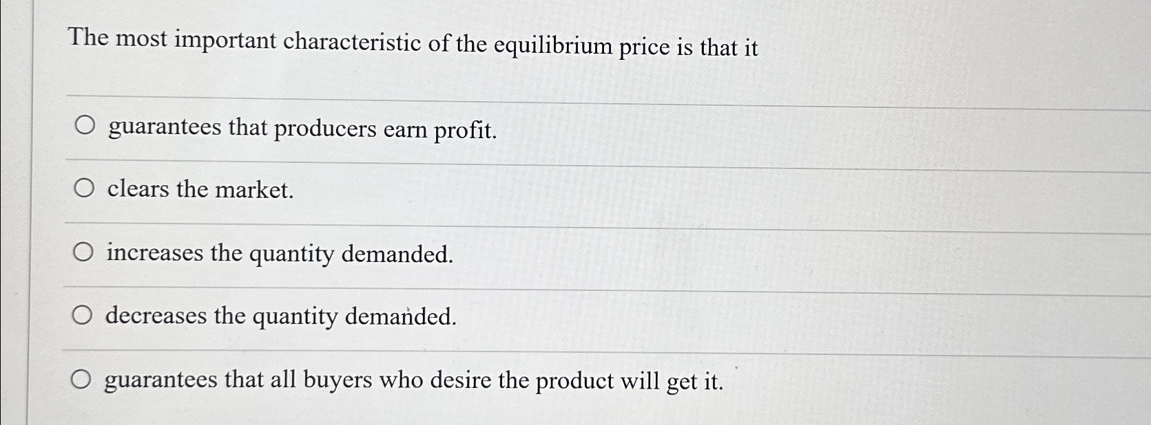 Solved The most important characteristic of the equilibrium | Chegg.com