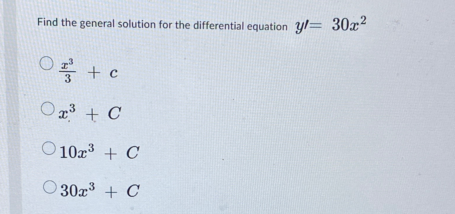 Solved Find the general solution for the differential | Chegg.com