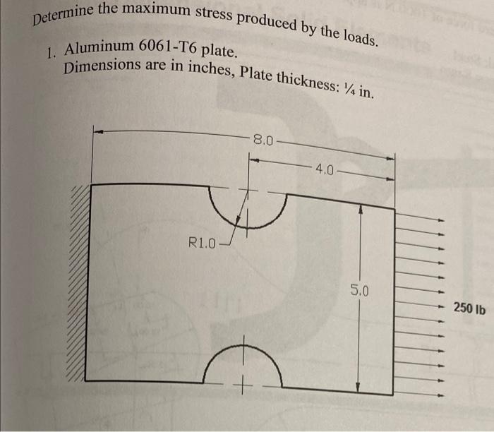 Solved Determine the maximum stress produced by the loads. | Chegg.com
