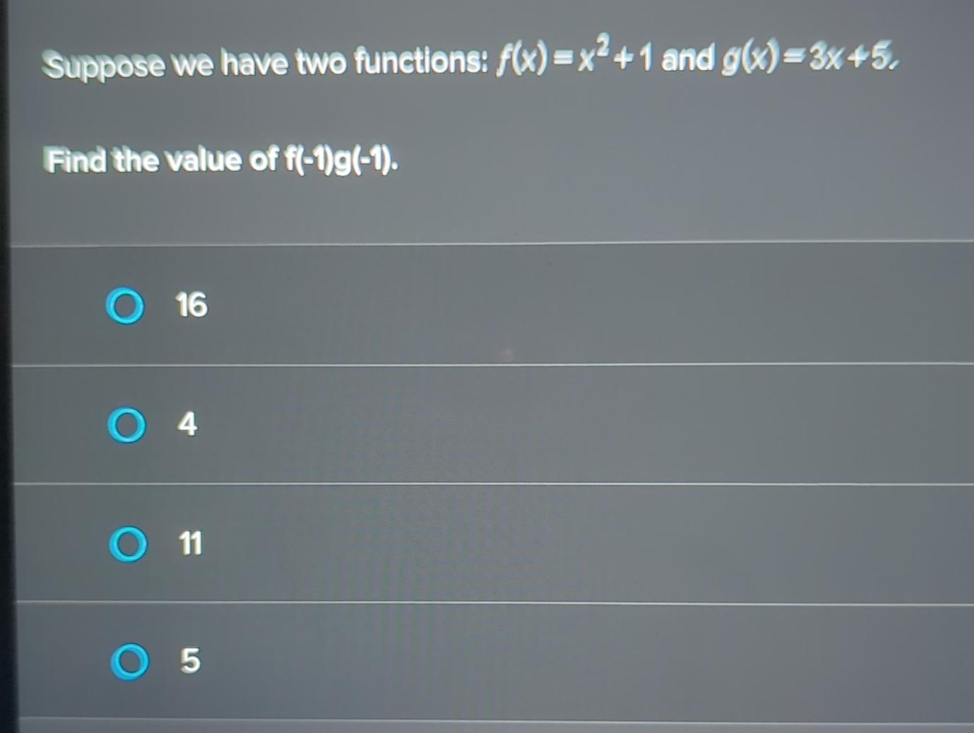 Solved Suppose we have two funetions: f(x)=x2+1 ﻿and | Chegg.com