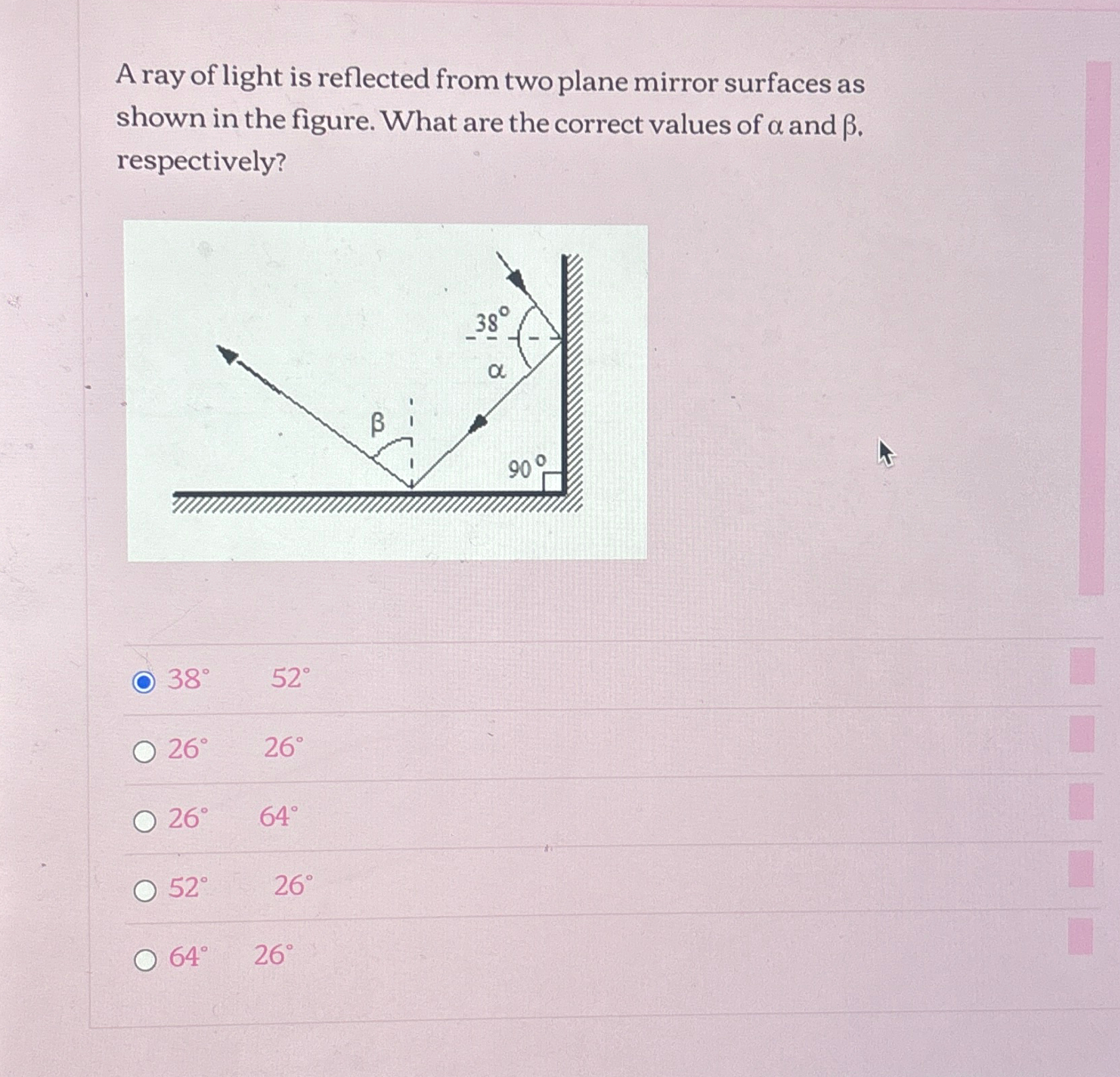 Solved A ray of light is reflected from two plane mirror | Chegg.com