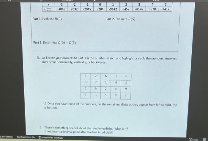 Solved 1. A(x)=2x3+5 Part 1. Evaluate A(4) Part 2. Evaluate | Chegg.com