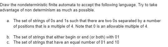 Solved Draw the nondeterministic finite automata to accept | Chegg.com