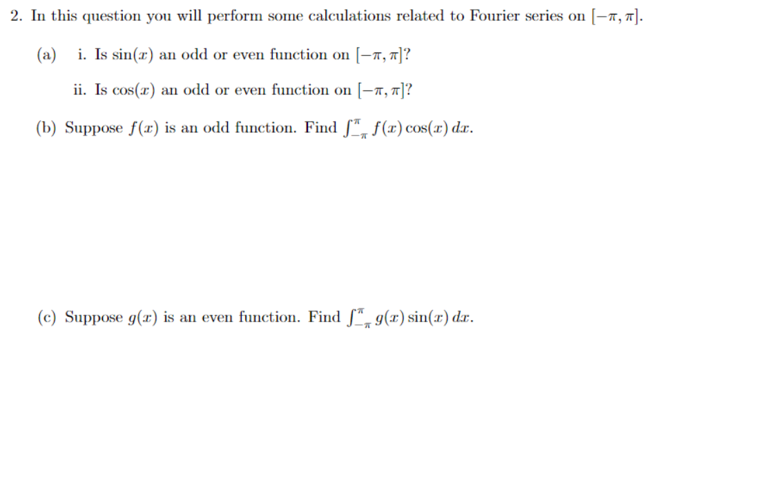 Solved In this question you will perform some calculations | Chegg.com