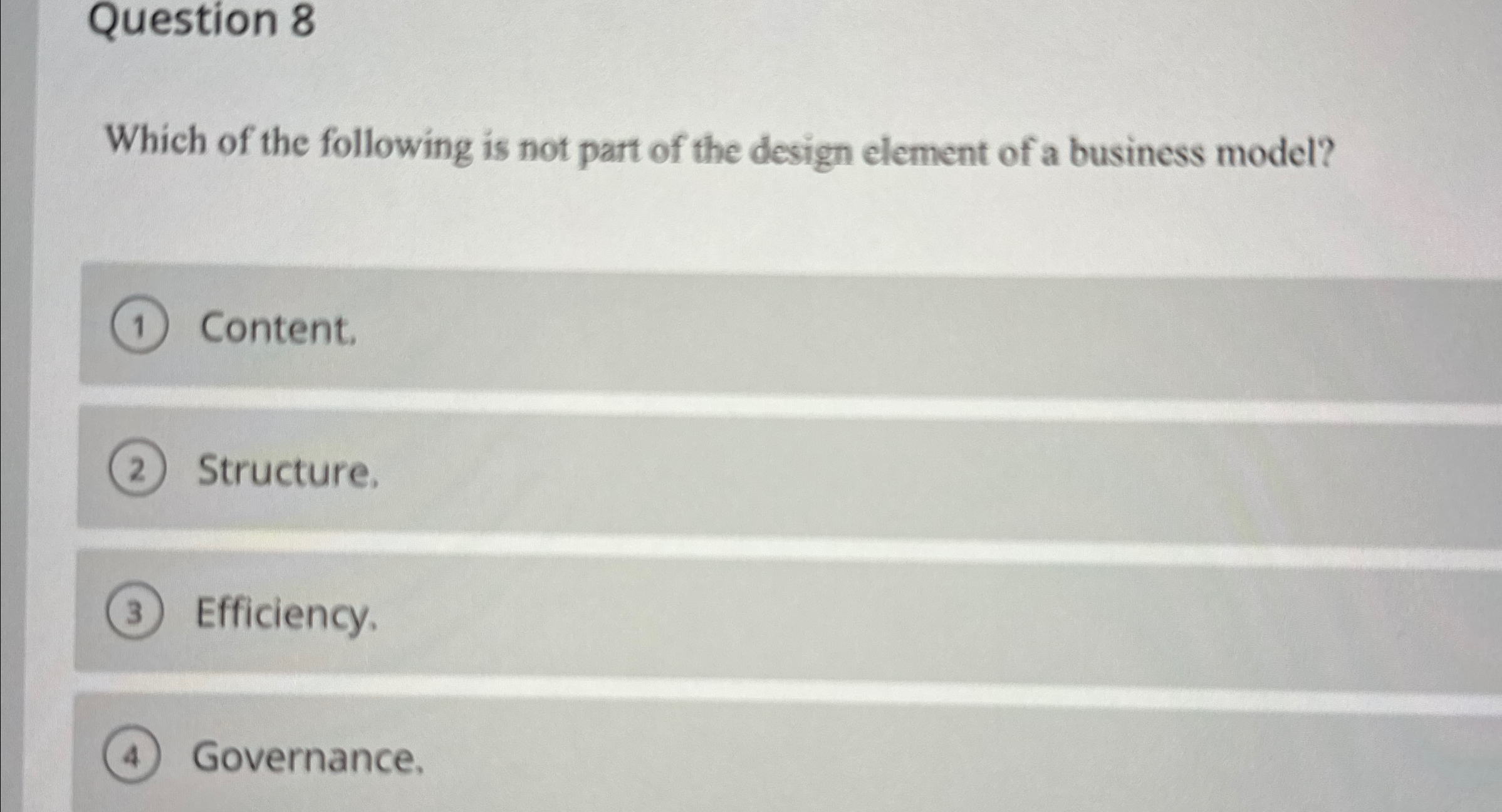 Solved Question 8Which of the following is not part of the | Chegg.com