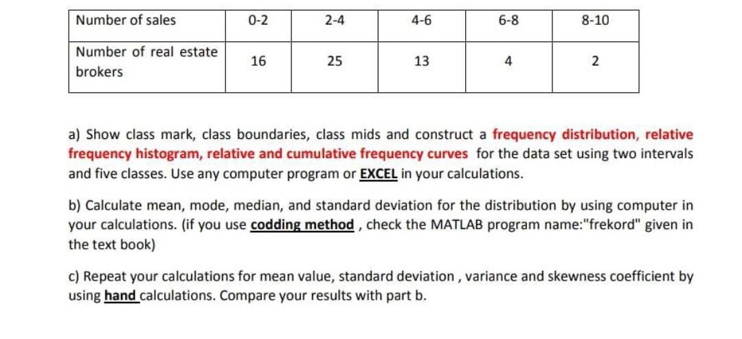 Solved a) Show class mark, class boundaries, class mids and | Chegg.com
